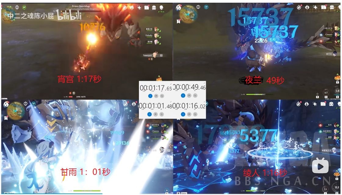 [数据讨论] [闲聊杂谈] 原神16位顶级强者满命满精！solo实战DPS展示！(B站出品，纯搬运) NGA玩家社区