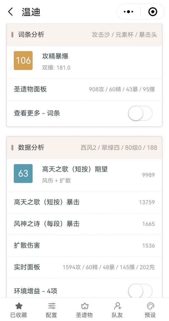想看下ysin温迪100分+的图 NGA玩家社区