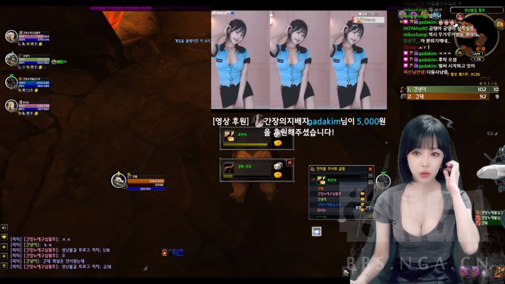 这位棒子妹子玩家他正式服和怀旧服都玩 而且正式服JJC分段也是2800左右 NGA玩家社区