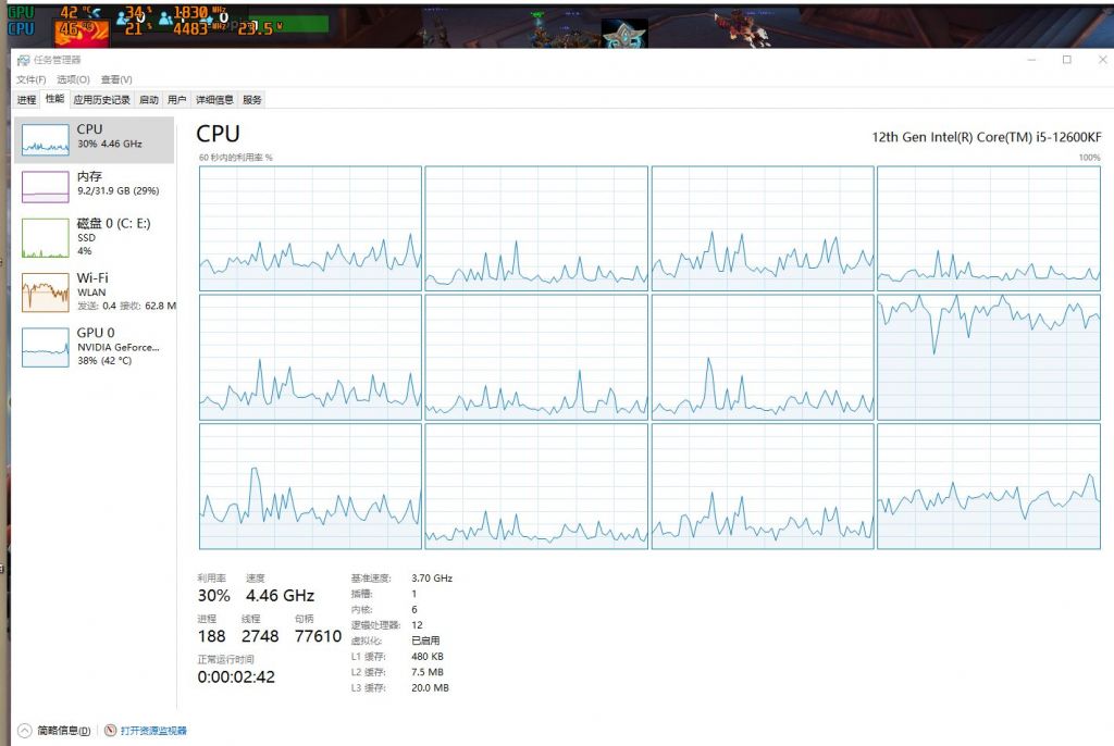 打魔兽cpu(12600kf)调度好像有点问题，帧数上不去，求解决 NGA玩家社区