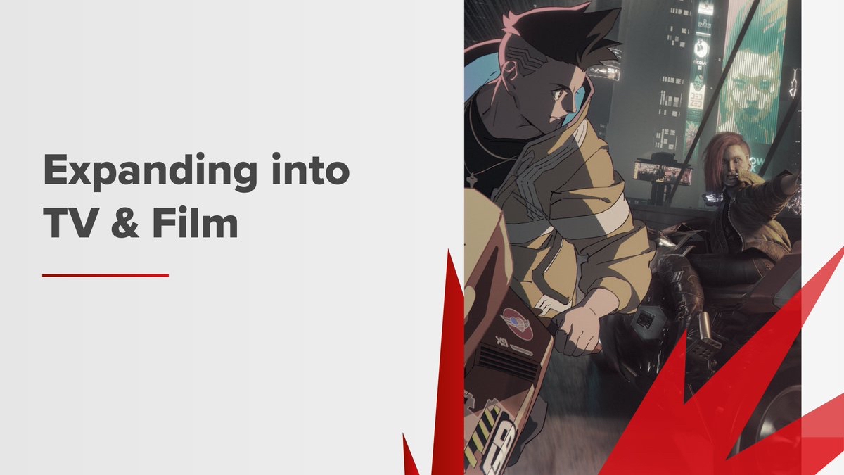 边缘行者继续保持在网飞非英语播放量第七的位置，CDPR宣布制作更多改编作品 178