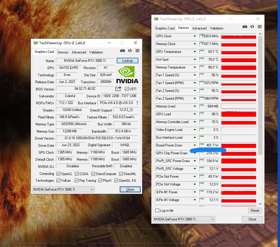 求助3080ti，gpuz显示3个电源接口功耗不同电压一样，有点疑惑 NGA玩家社区