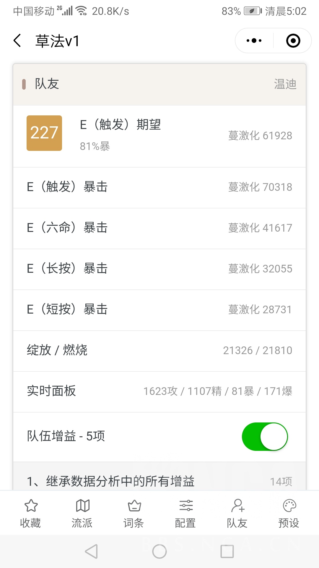 [数据讨论] 看到没改数据深夜按了下自己的6+1小草神ysin期望 NGA玩家社区