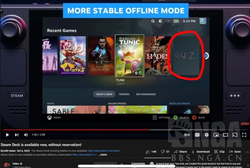 Valve给Steam Deck宣传片里的机器装上了Switch模拟器(已移除) NGA玩家社区