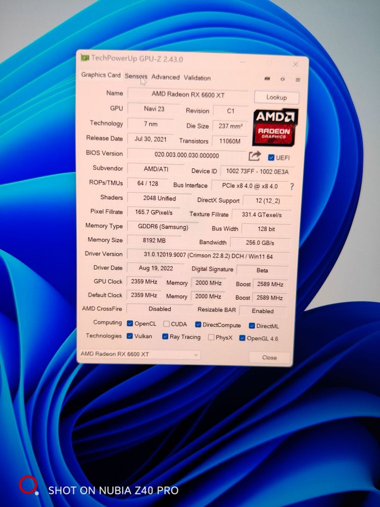 1100出个映泰6600xt 178