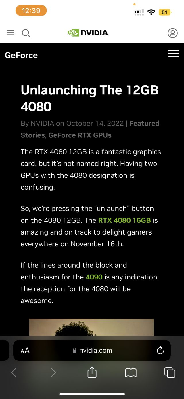 英伟达宣布“撤回”RTX 4080 12g的发售 NGA玩家社区