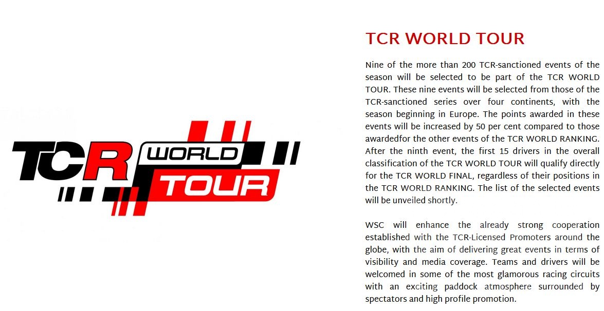 [联动WTCR停办]WSC(TCR规格的制定者)将在明年推出一系列新型的赛制 NGA玩家社区