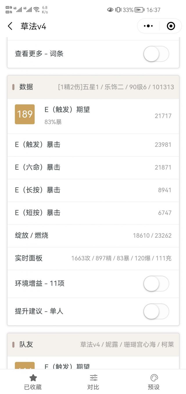[数据讨论]满命草神在绽放队也很猛啊，e和6命a一下5w NGA玩家社区