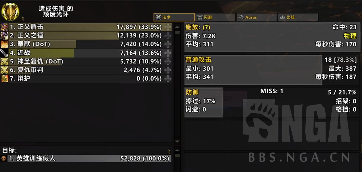 [PVE] [80-防御] WLKP1阶段防骑单、双、多目标下圣印的选择计算与实测，以及多目标下法伤武器、饰品的可实施性分析 NGA玩家社区