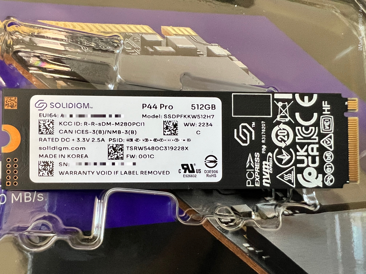 Solidigm P44Pro开箱及跑分 NGA玩家社区