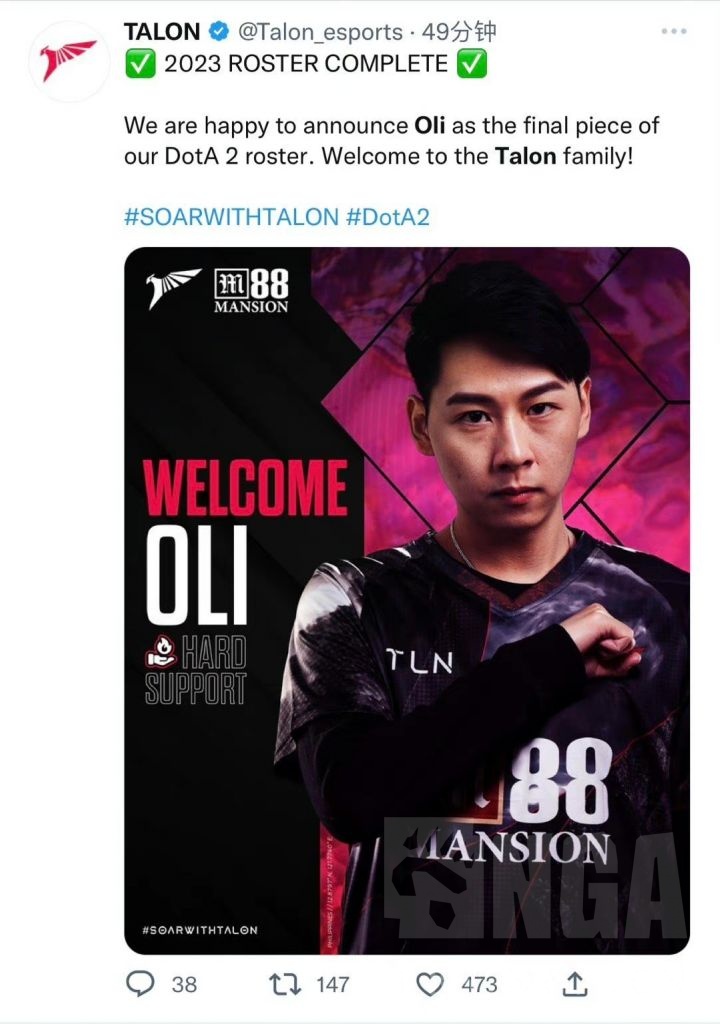 [热点讨论] 慢速报，oli官宣加入talon NGA玩家社区