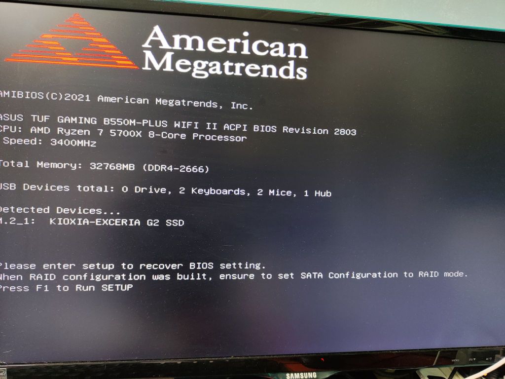 B550M进不BIOS是啥毛病啊，按F1没反应 NGA玩家社区