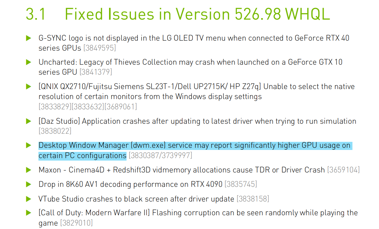 nvdia 526.98驱动似乎已经修复gpu空载100占用问题 NGA玩家社区