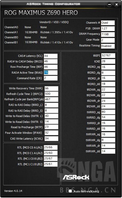 z690 hero内存频率疑问 NGA玩家社区