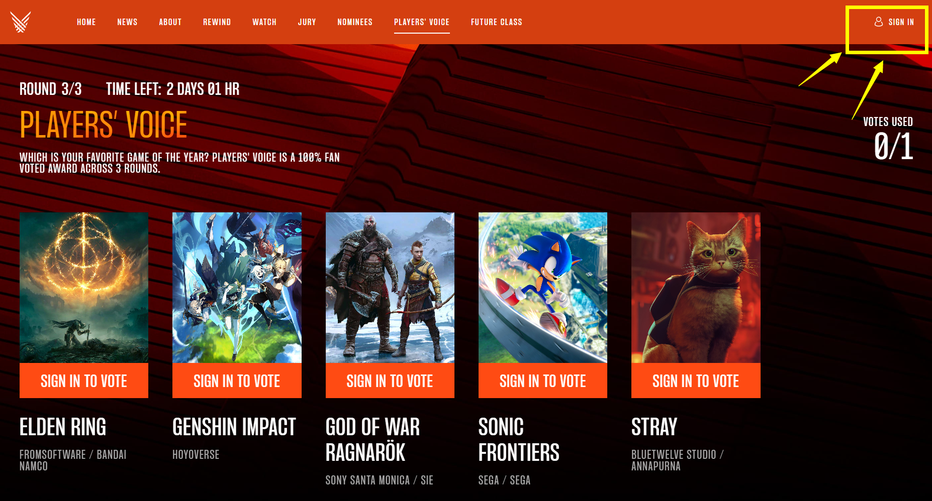 [闲聊杂谈] 说一下TGA玩家之声的投票方法 NGA玩家社区