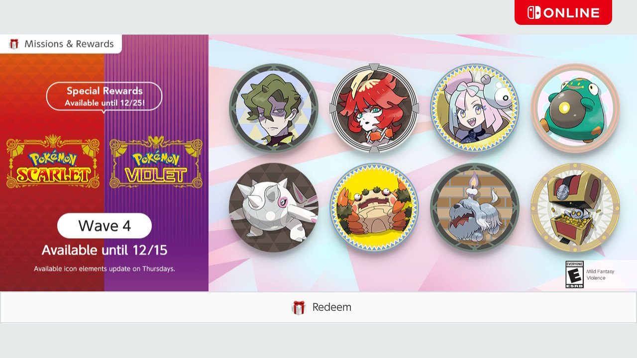 [朱/紫]NSO会员宝可梦朱紫头像第四弹已上线！12月16日截止！ NGA玩家社区