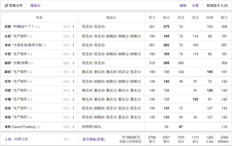 [6_2零式] P5S-P8S黑魔法师思路 & 6.2rDPS算法分析 NGA玩家社区