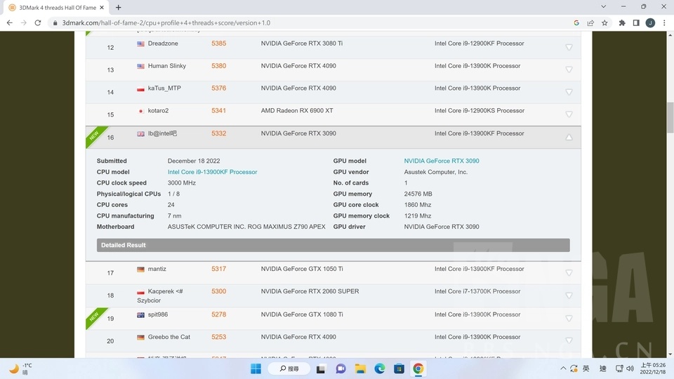 爆超6.2：13900KF極限水冷超頻 NGA玩家社区