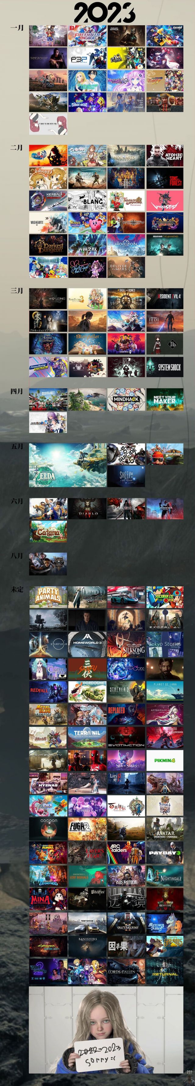 我记得之前有个今年发售游戏一览表，有没有人存了的 178