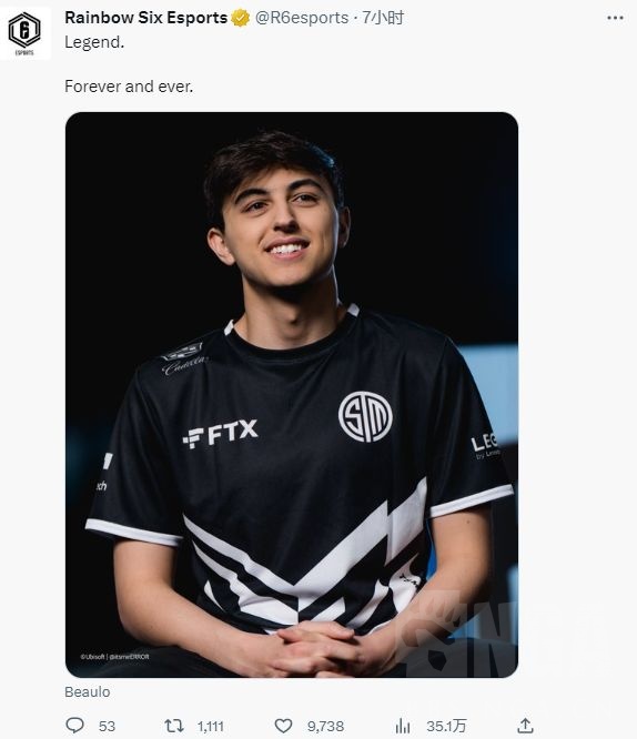 天才R6少年Beaulo于今日正式宣布退役，离开TSM NGA玩家社区