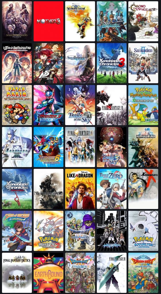 [搬运][图一乐]欧美bangumi评分前百的JRPG NGA玩家社区