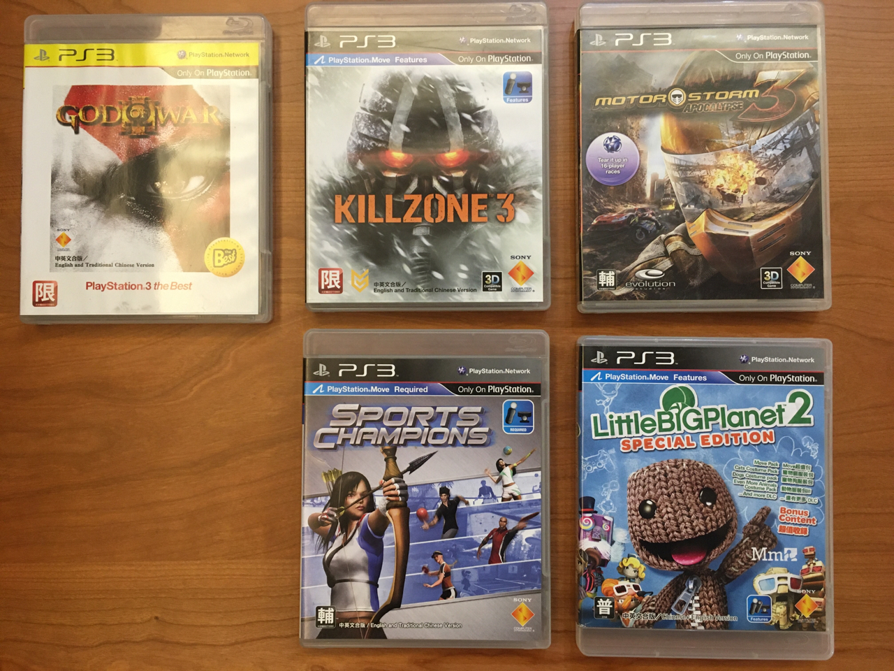 PS3一套，包含游戏光盘5张，左右2套Move，手柄2个，摄像头 NGA玩家社区