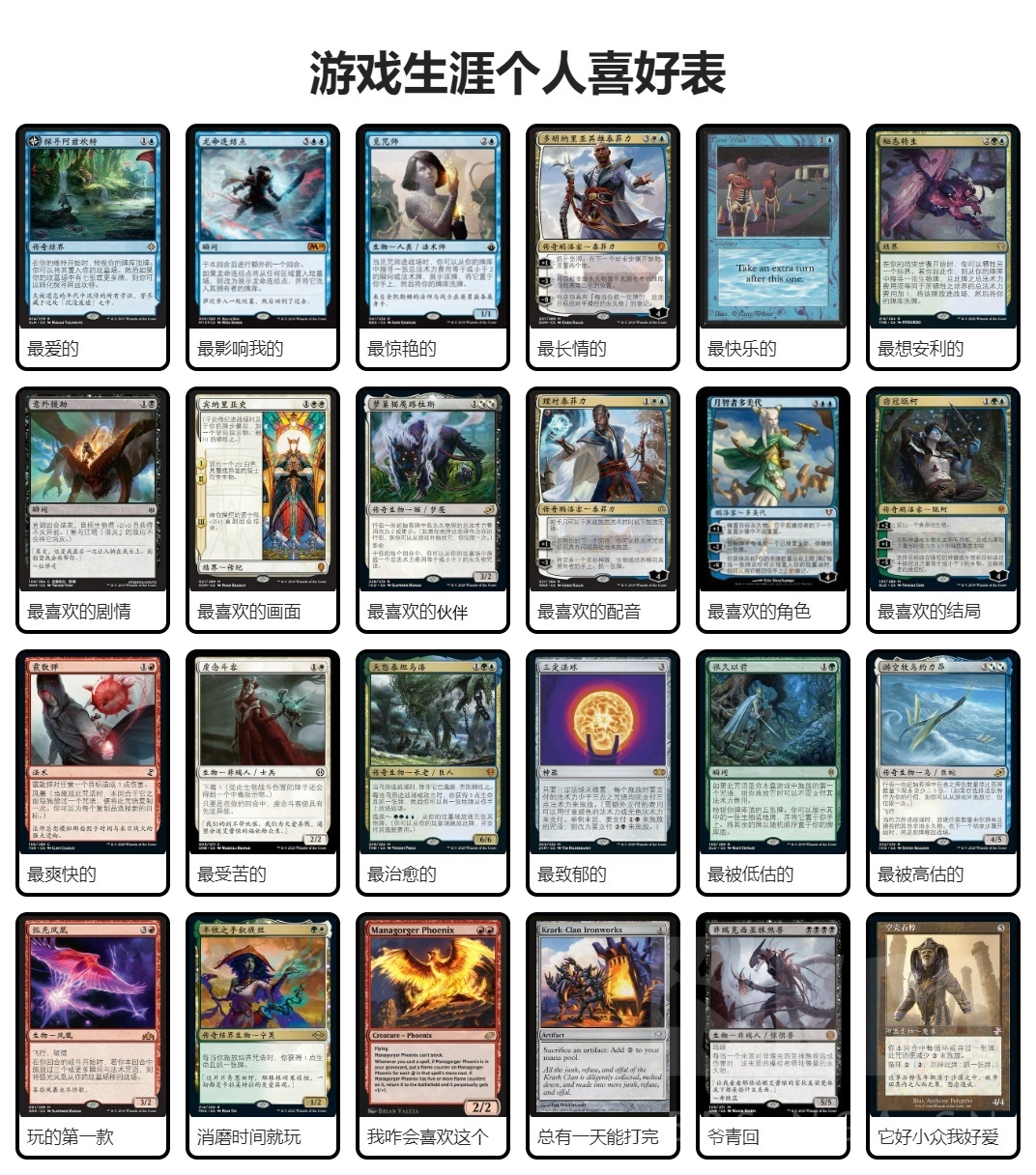 万智牌个人喜好表 NGA玩家社区