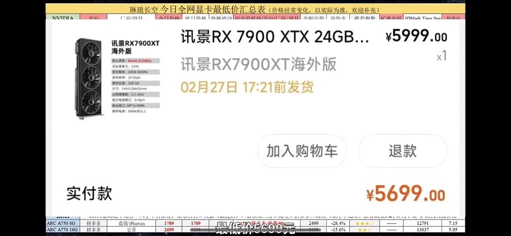 7900xtx讯景海外版5699算不算好价 NGA玩家社区