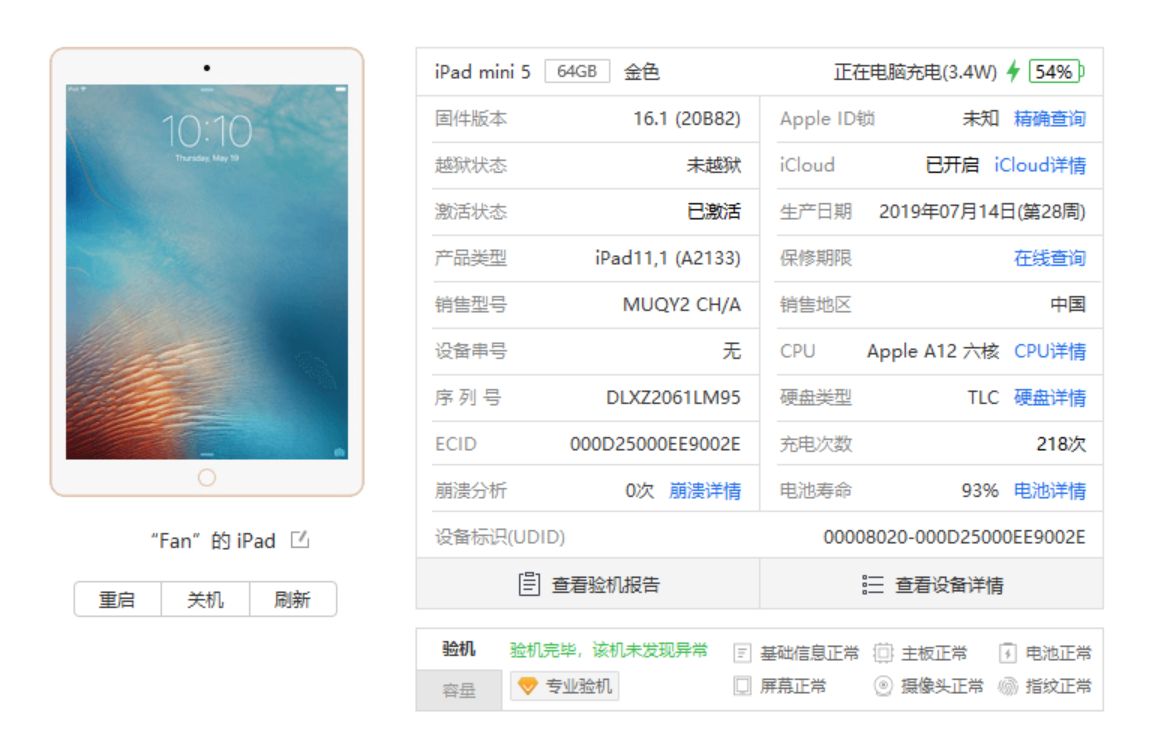 (已出)1400出个人自用iPad mini5 64g金色wifi NGA玩家社区