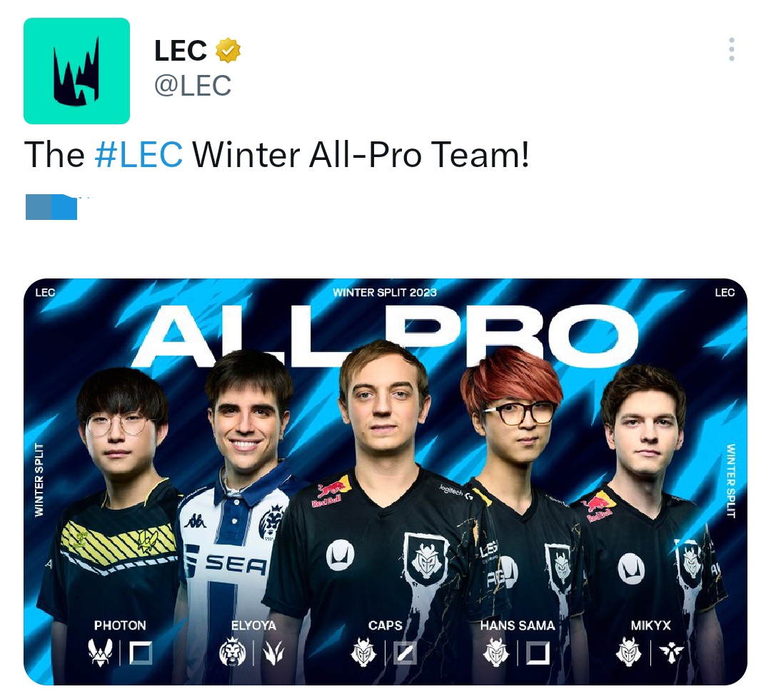 [联盟赛事] lec冬季赛一二三阵，具体票数 NGA玩家社区