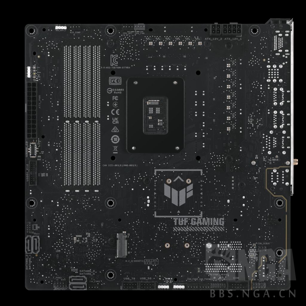 滑索自己非联名首款背插式主板它来了TUF GAMING B760M-BTF WIFI D4即将上市 178