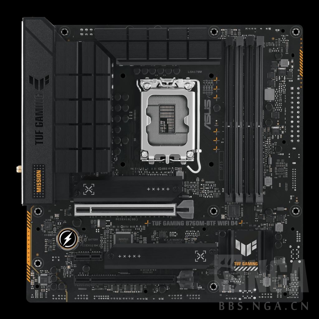 滑索自己非联名首款背插式主板它来了TUF GAMING B760M-BTF WIFI D4即将上市 NGA玩家社区