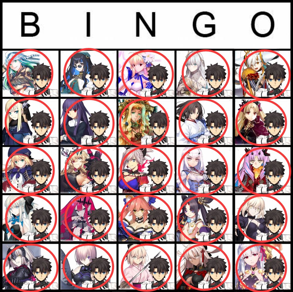 [理性蒸发A+] 外国FGO玩家做的ML Bingo NGA玩家社区