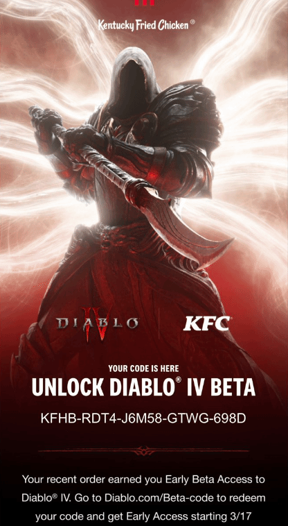 KFC x Diablo 4 鸡和马一枚，手慢无。 NGA玩家社区