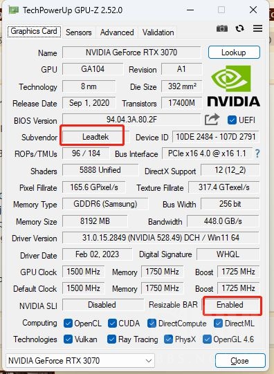 卡诺基3070升级Bios并开启Resizable BAR NGA玩家社区