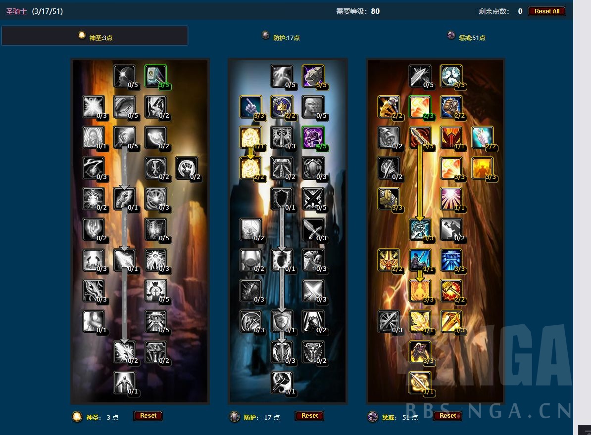 [80-惩戒] 出大牺牲的话 这套天赋怎么样 纯净审判少两点DPS差距多少？ NGA玩家社区