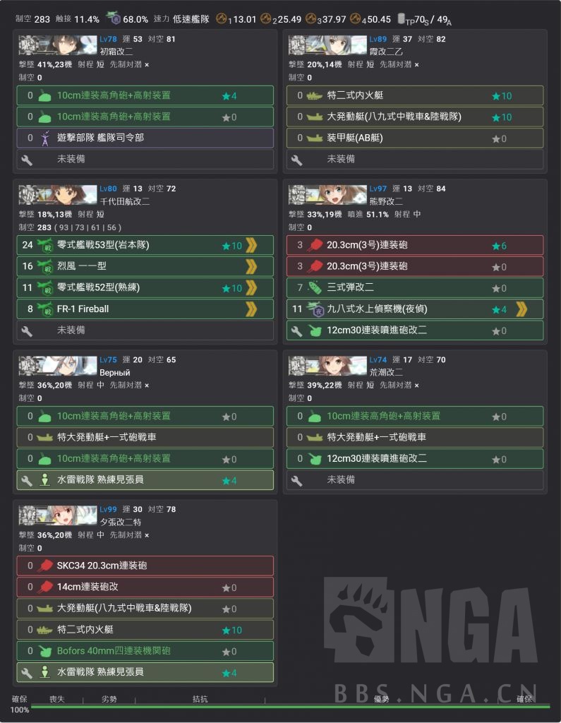 [舰colle] [23春] 要進E2乙了，請各位幫忙看下配置 178