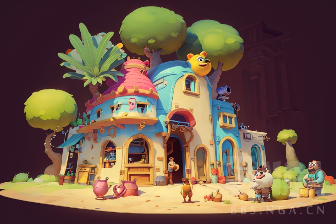 自炼LORA：卡通场景(已上传C站) NGA玩家社区