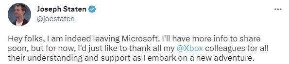 [业界新闻] 《光环 无限》创意总监 Joseph Staten 宣布自己将从微软离职 NGA玩家社区