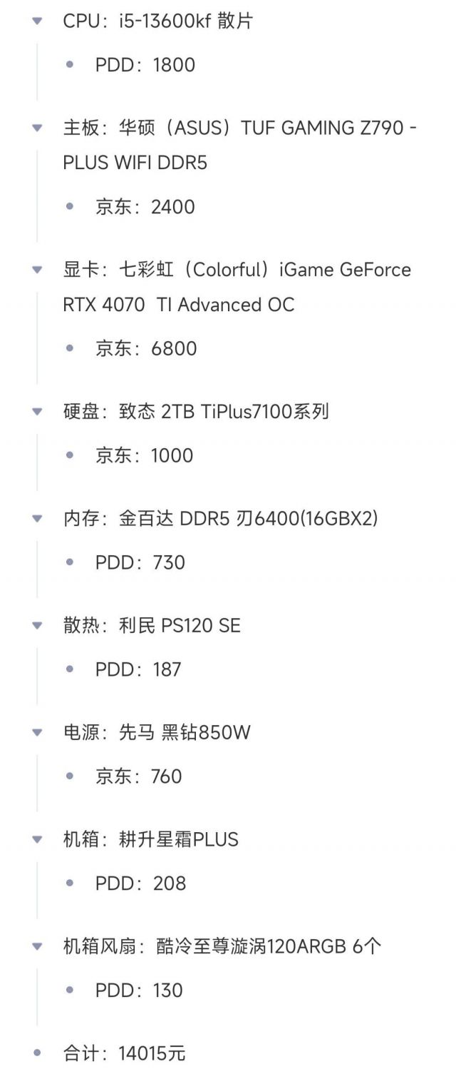 求大佬帮忙看下配置，1w5以内 NGA玩家社区