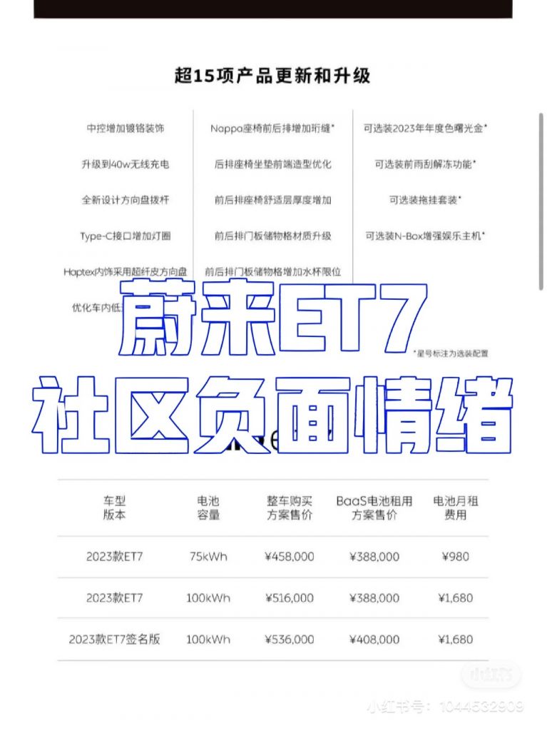 好像蔚来这次et7小改款，et7老车主也炸毛了 NGA玩家社区