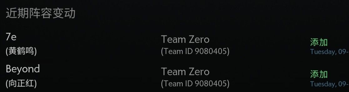 7e和beyond加入了一个名为team zero的队伍 NGA玩家社区