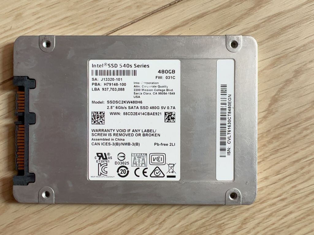 [已出] Intel 540s 480g ssd 固态硬盘 150元 几乎全新 NGA玩家社区