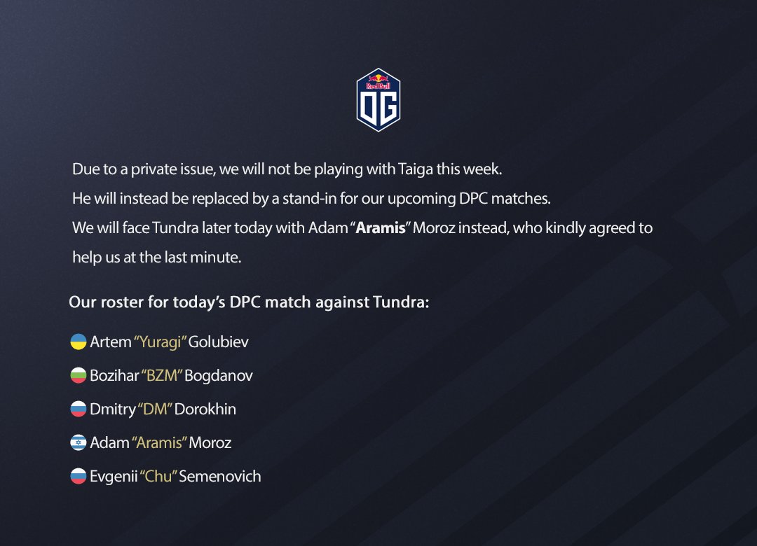OldG的Aramis将会替补OG的Taiga NGA玩家社区