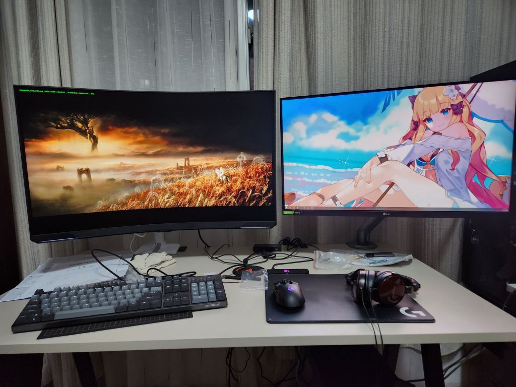 兄弟萌，组3屏：32寸4K，27寸2K，34寸带鱼2560*1080。会不会很别扭？ 178