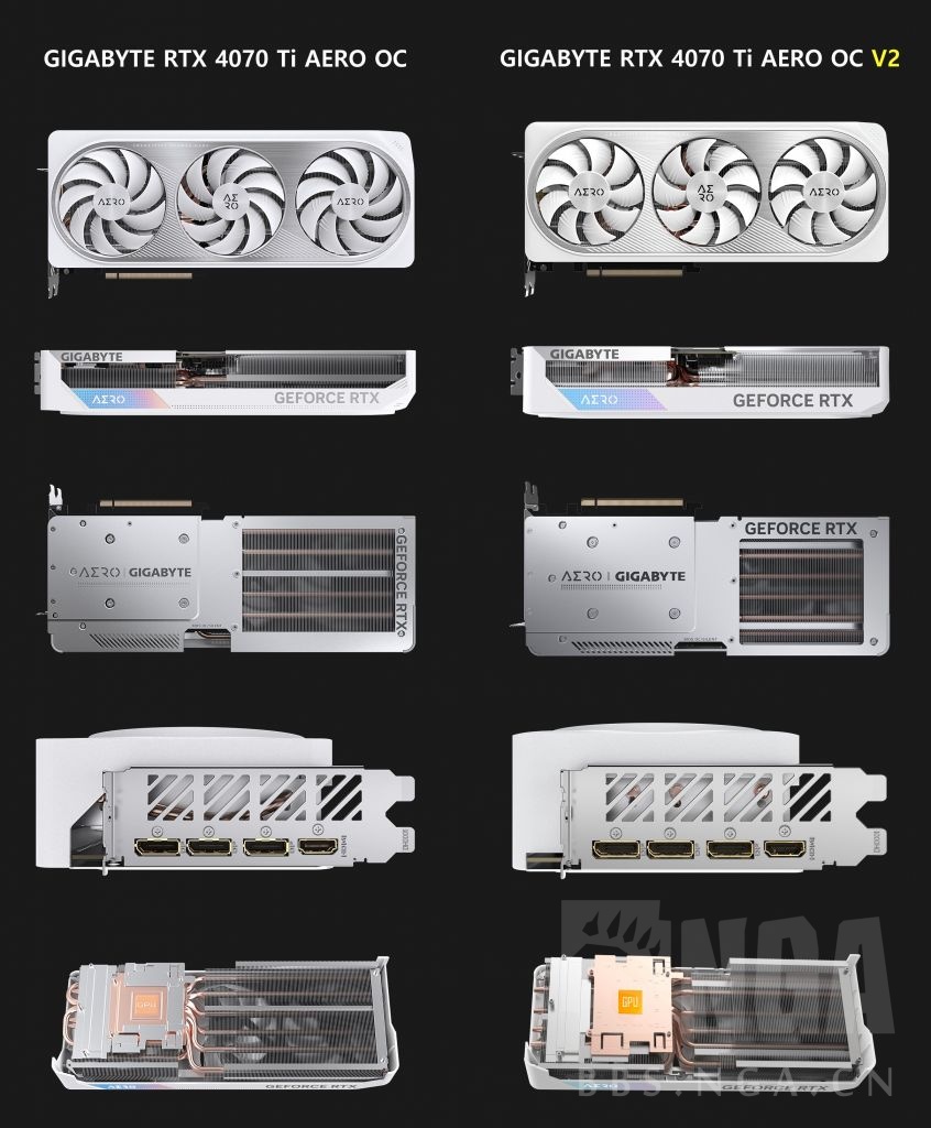 技嘉RTX 4070 Ti AERO OC 技嘉RTX 4070 Ti AERO OC V2 对比 NGA玩家社区