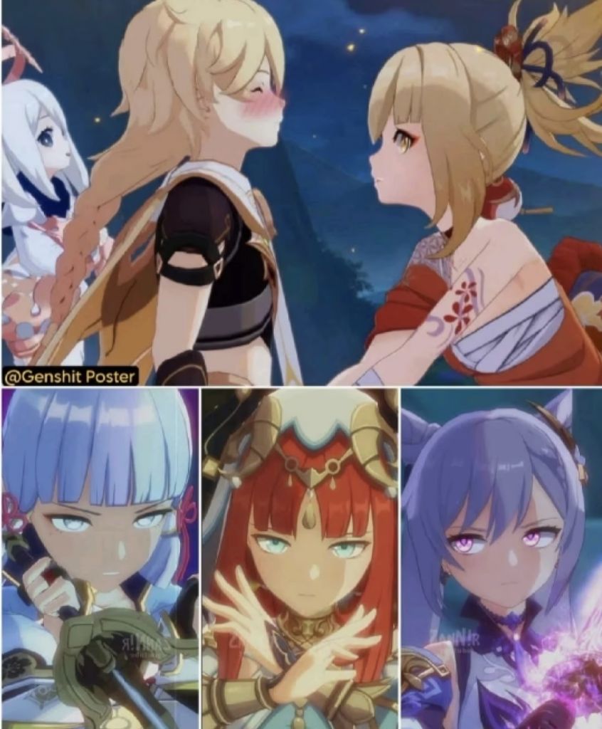 [插画搬运] 刻晴绫华妮露对宵宫&爷的reaction NGA玩家社区