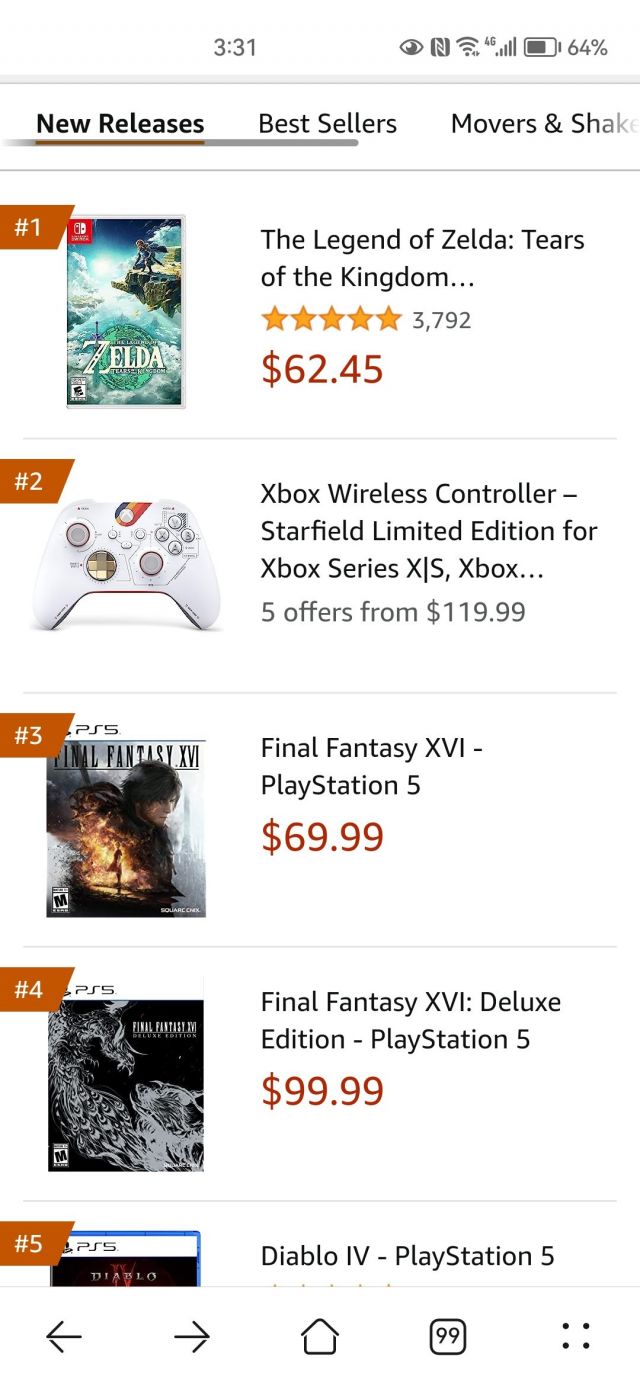 ff16成为目前亚马逊最畅销的ps5游戏 NGA玩家社区