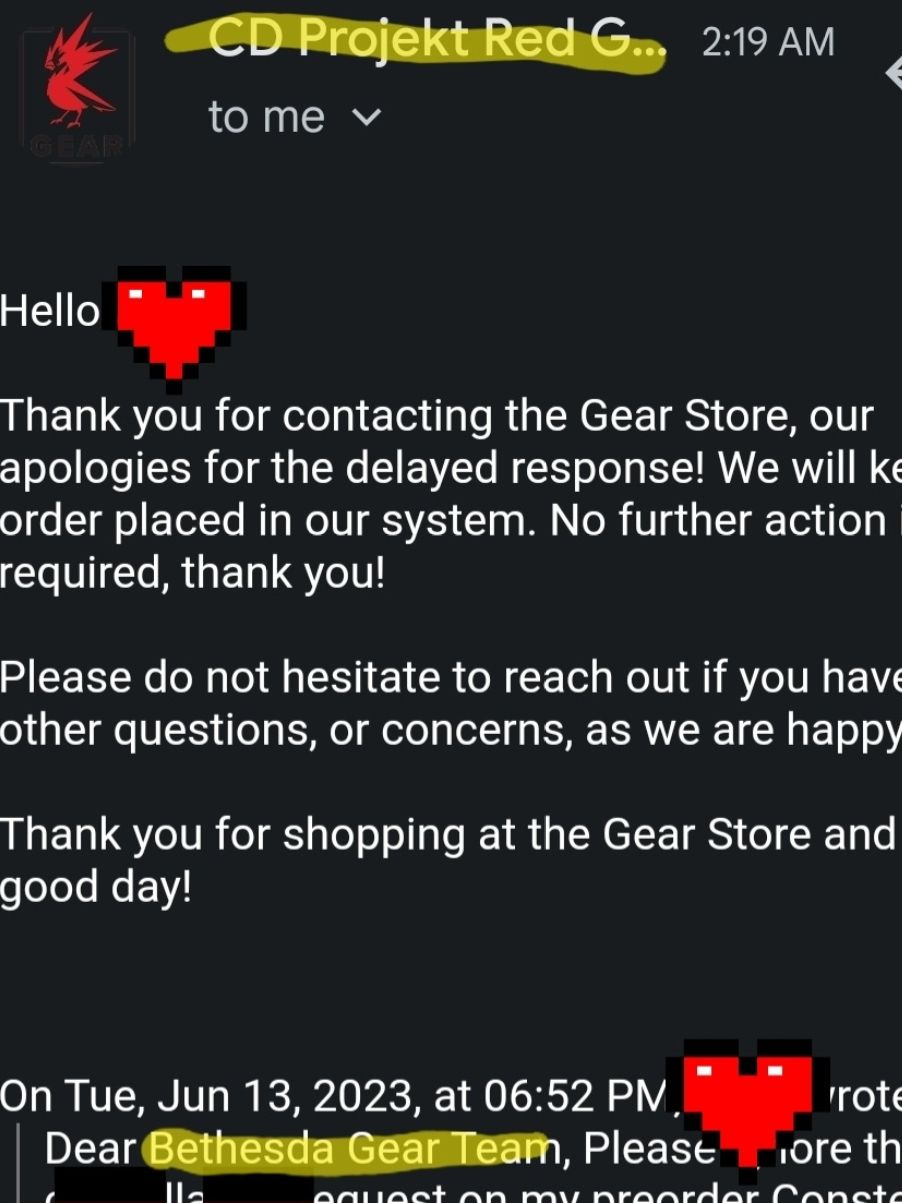 [奇怪发现氵]B社官网周边跟CDPR官网周边的好像是同一波人，邮件都发串了 NGA玩家社区