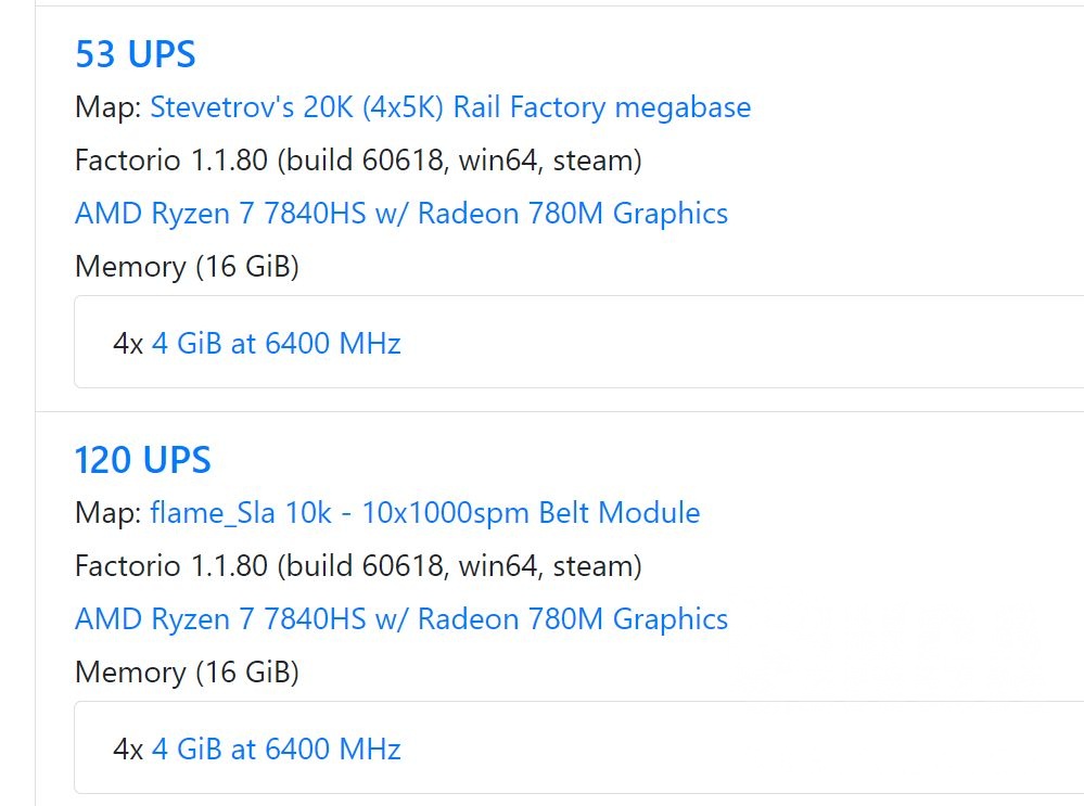 整点CPU受限游戏测试(Factorio篇) NGA玩家社区